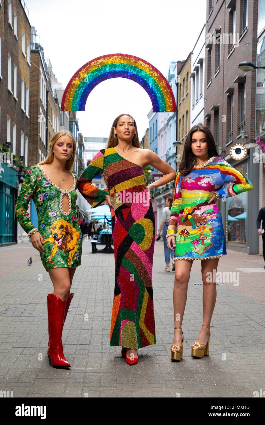 EDITORIAL USE ONLY (Left to right) Krizzy Doble, Charlotte Carter-Allen ...