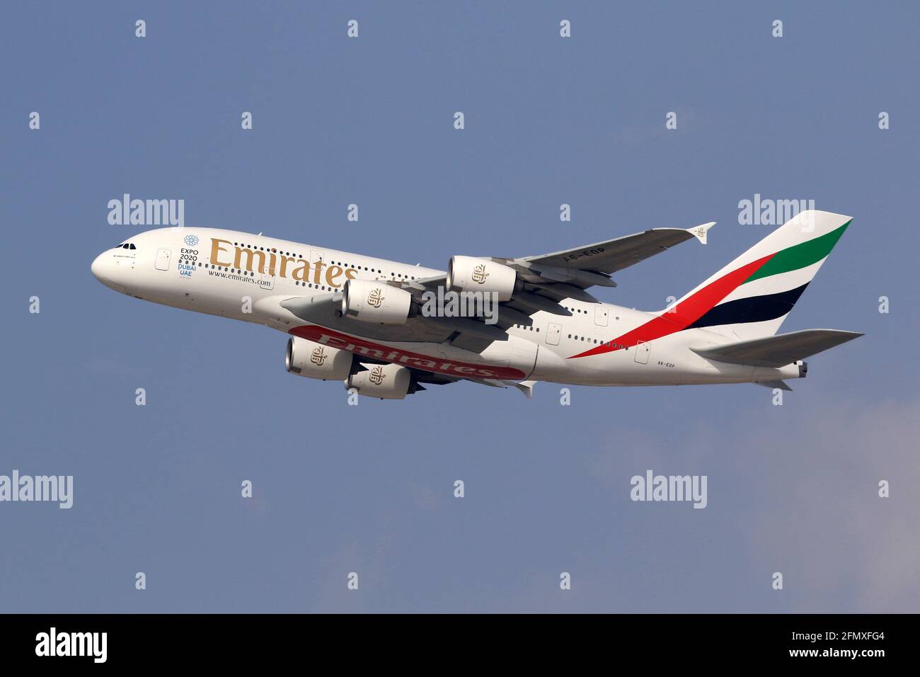 Dubai, United Arab Emirates - 6. March 2017: Emirates Airbus A380 ...