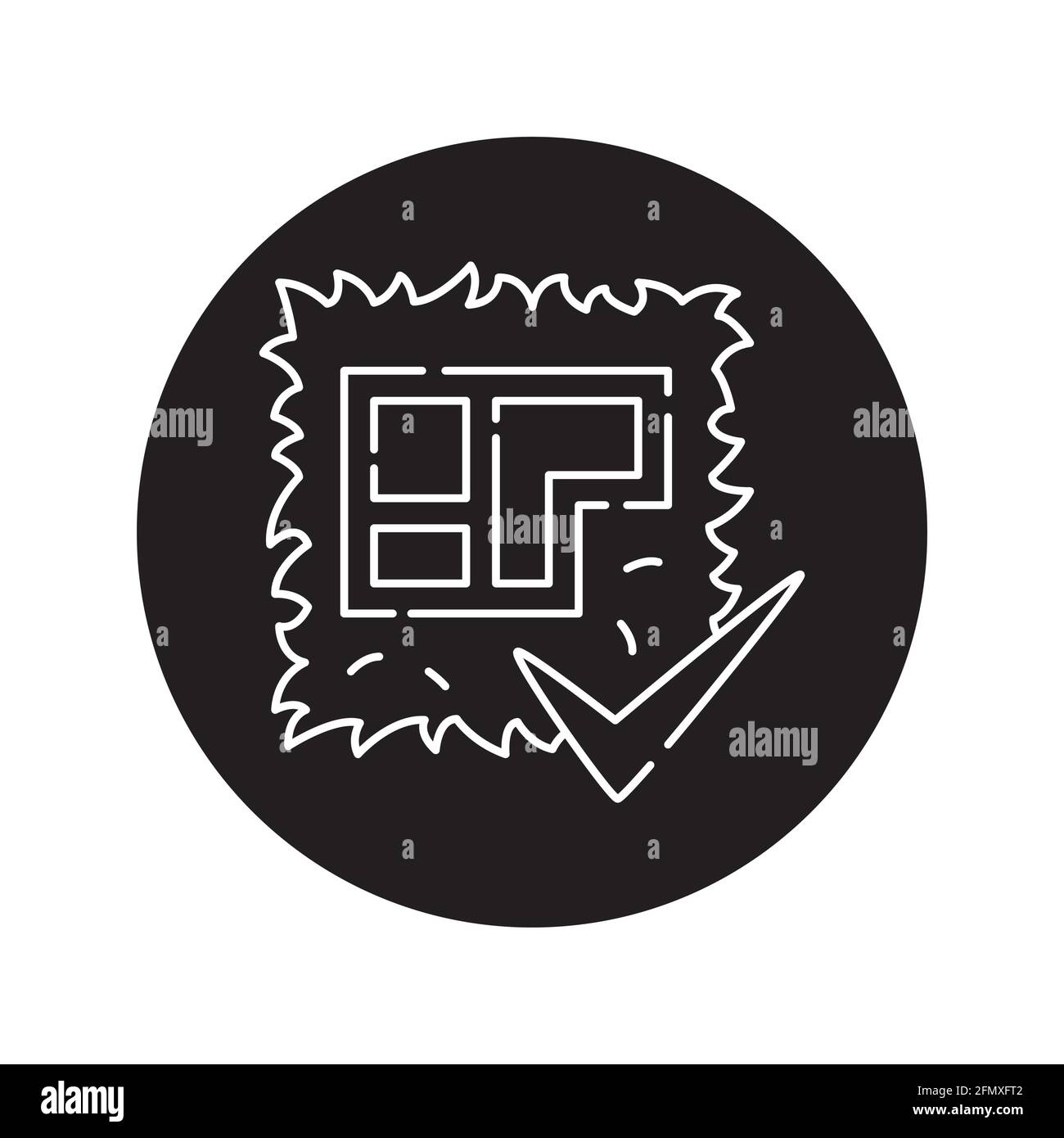 Land plot black glyph icon. Pictogram for web page, mobile app, promo ...