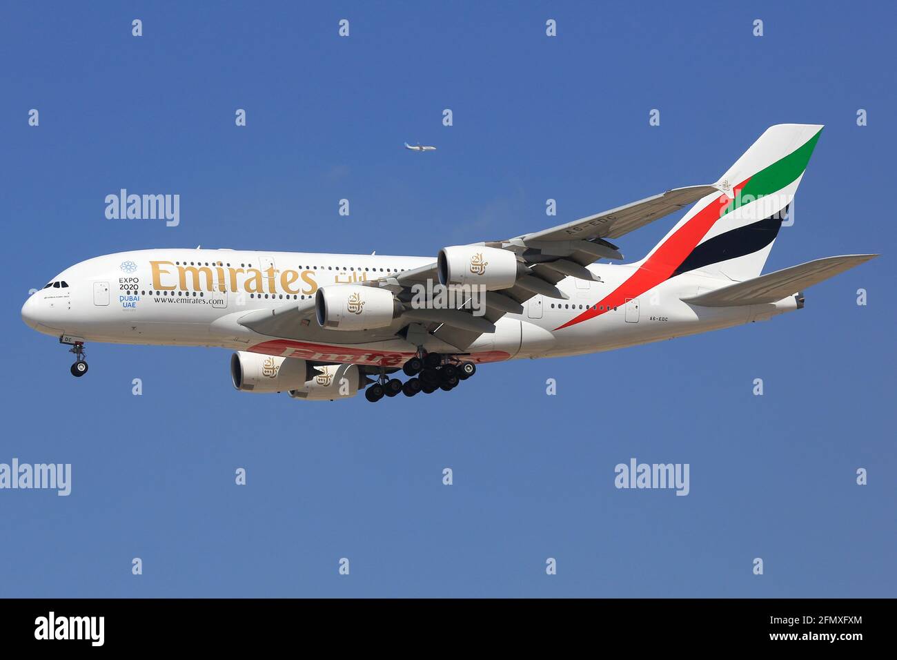 Dubai, United Arab Emirates - 7. March 2017: Emirates Airbus A380 ...