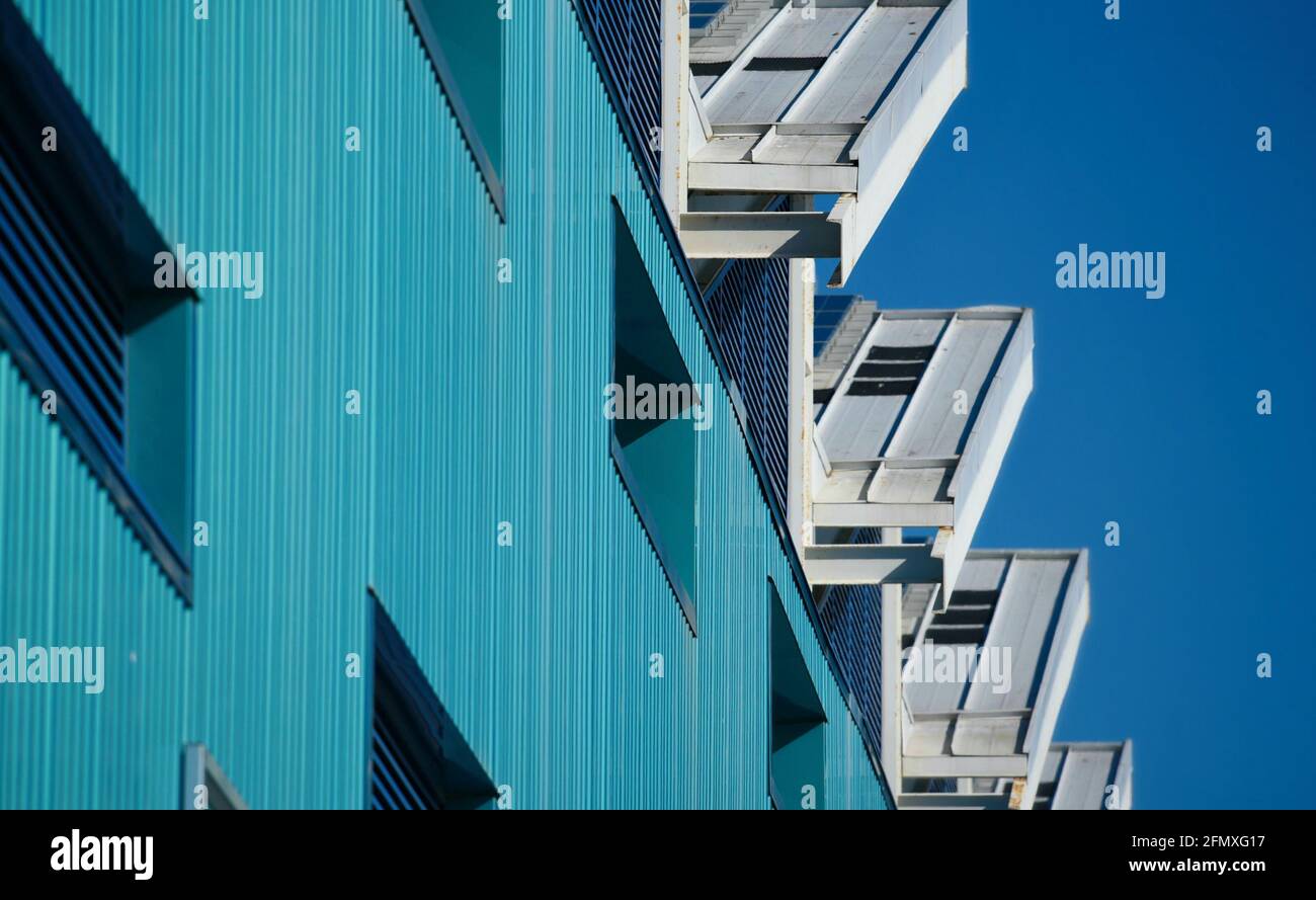 Exterior side panels view of the Port Pavilion on Broadway Pier at San ...