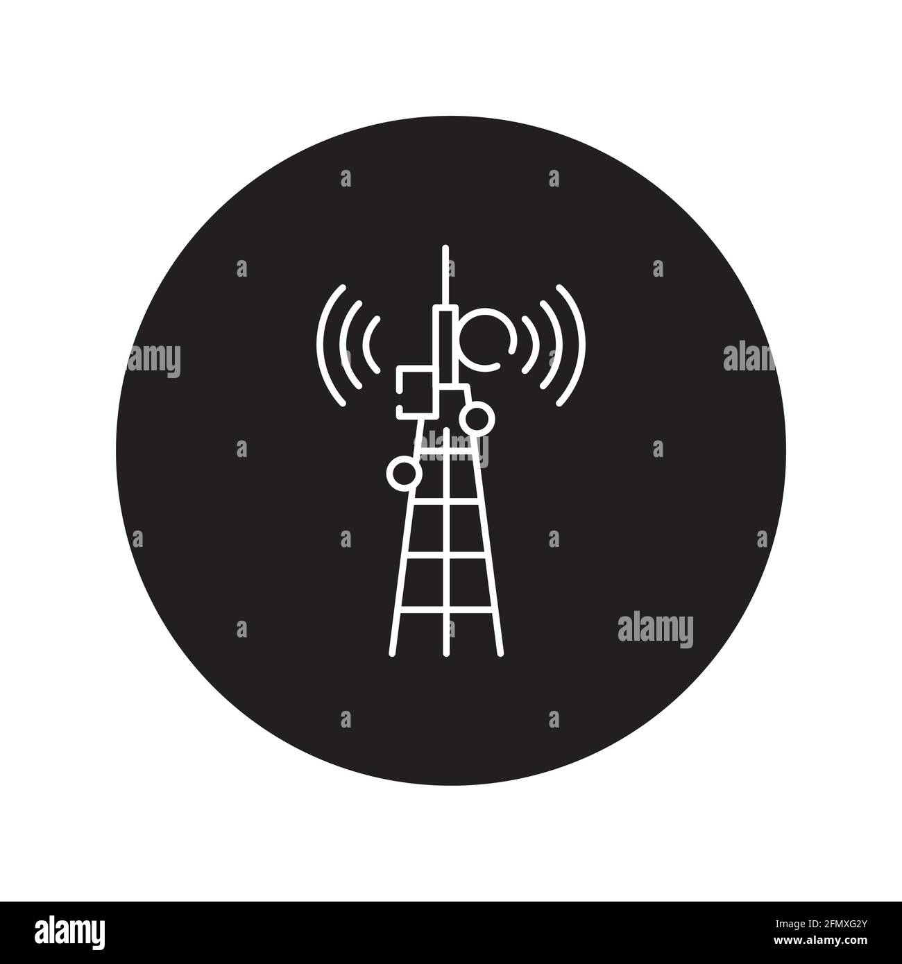 Broadcast black glyph icon. Pictogram for web page, mobile app, promo ...