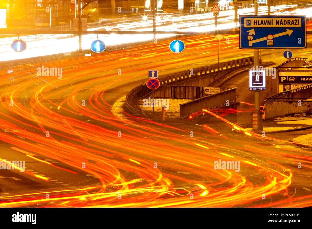 Czech republic - Prague main highway through the city Stock Photo - Alamy