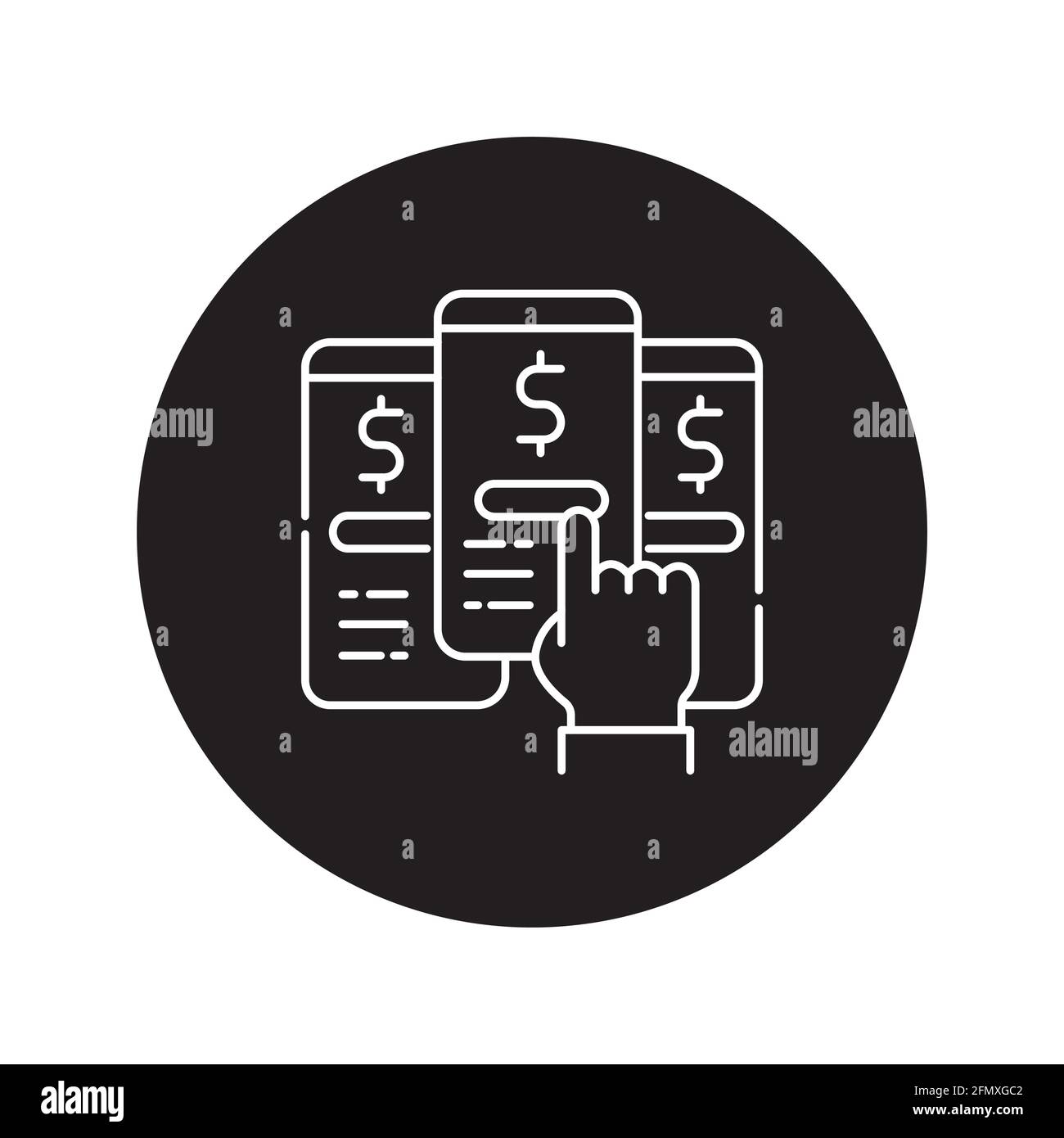 Choice of tariff plan black glyph icon. Pictogram for web page, mobile ...
