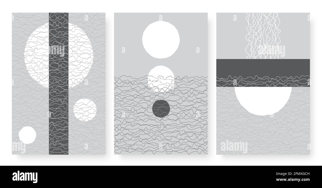 Abstract shape and hand drawn scribbles pattern vector illustration set ...