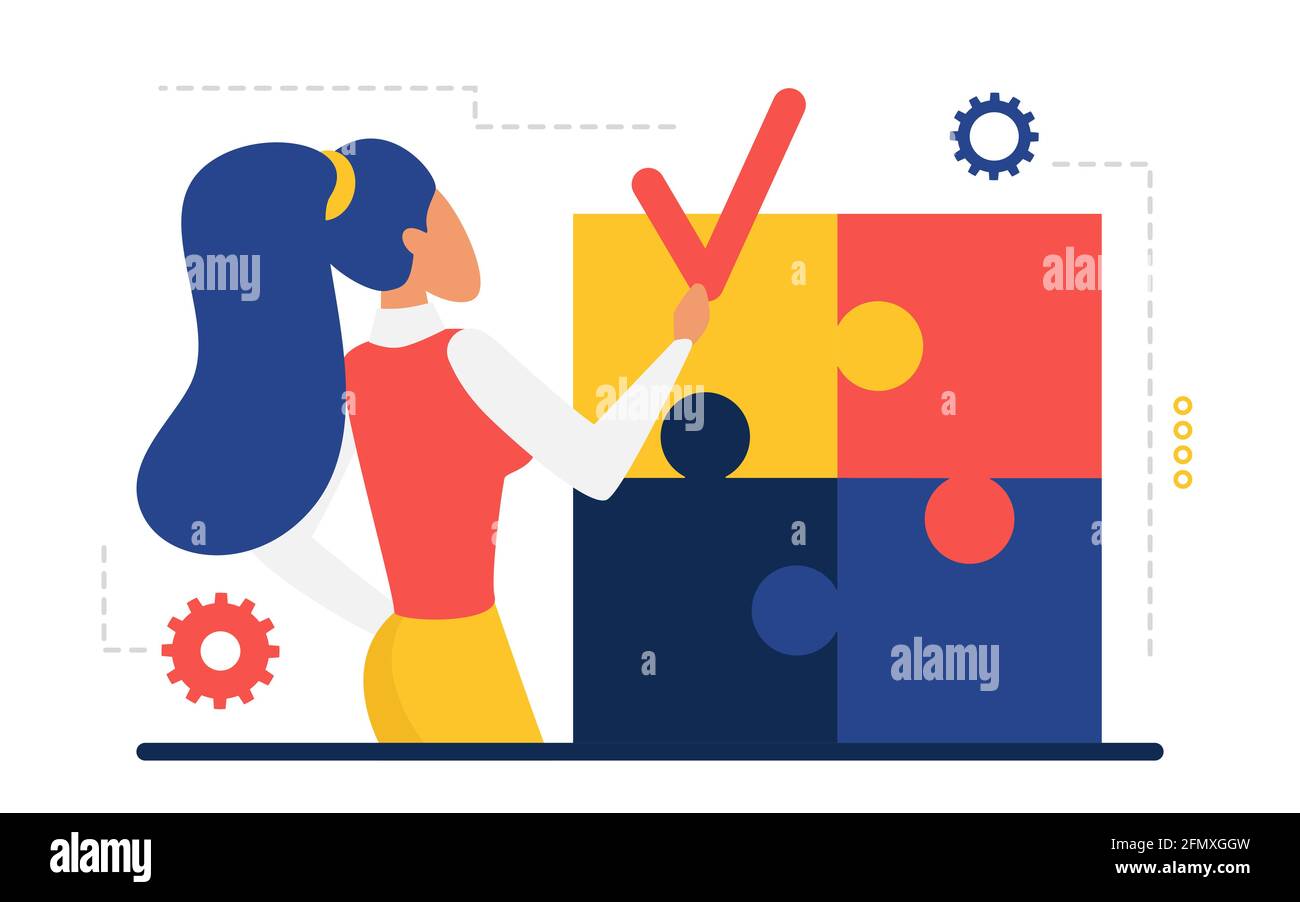 Business challenge achievement completed vector illustration. Cartoon ...