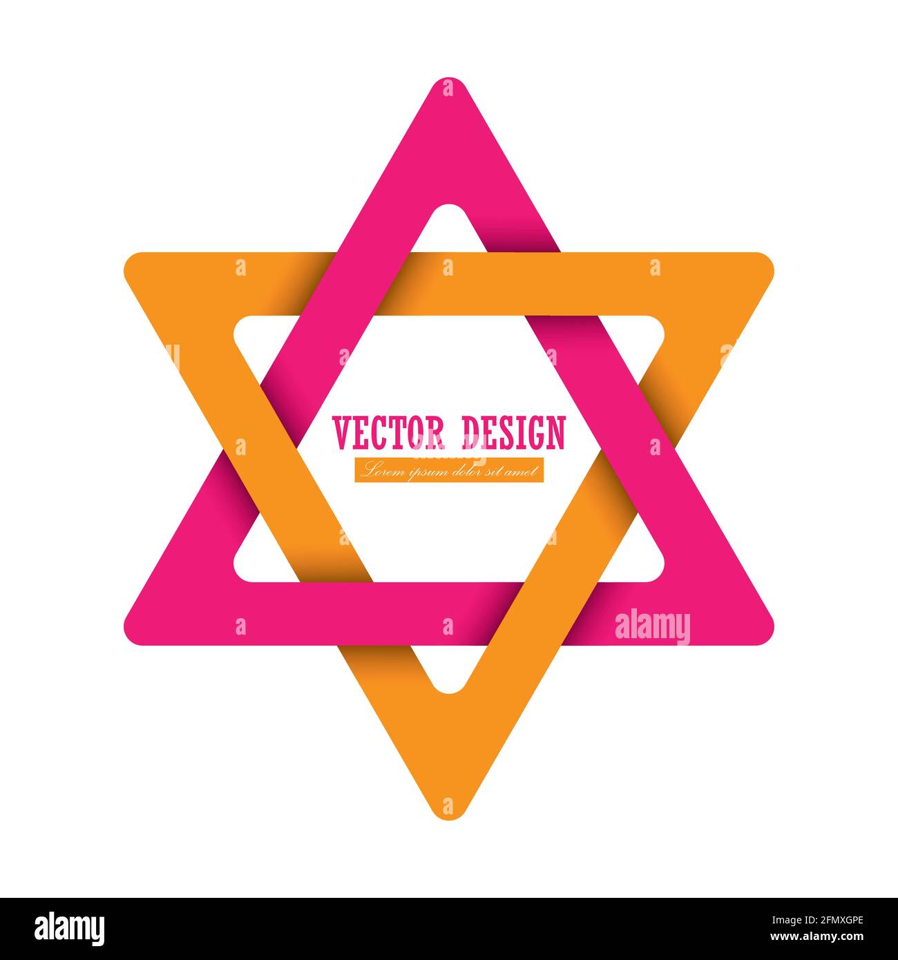 Two intertwining triangles. template for a logo, logo or brand, icon ...