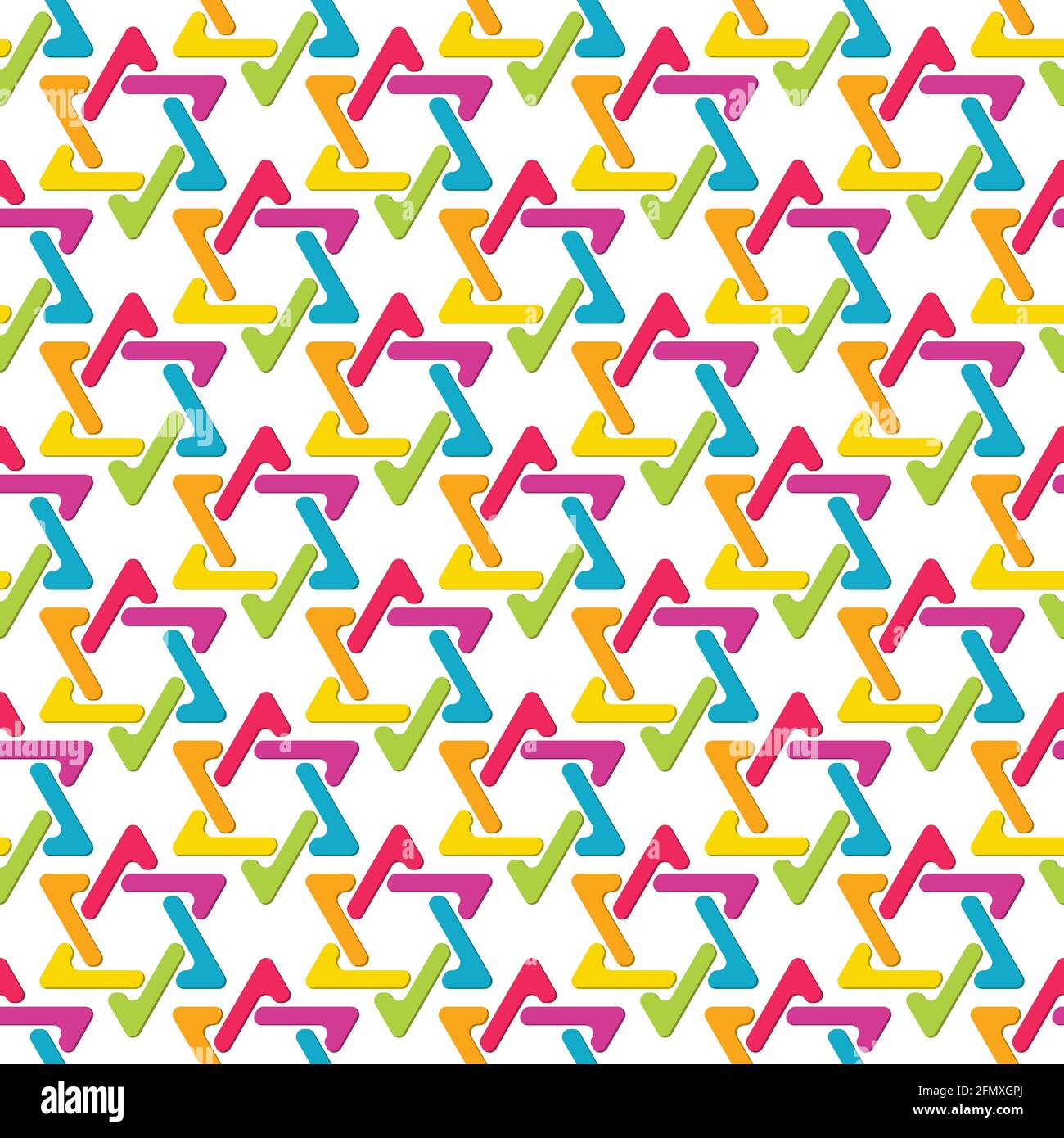 Seamless color pattern of interlocking triangles. Template for textures ...