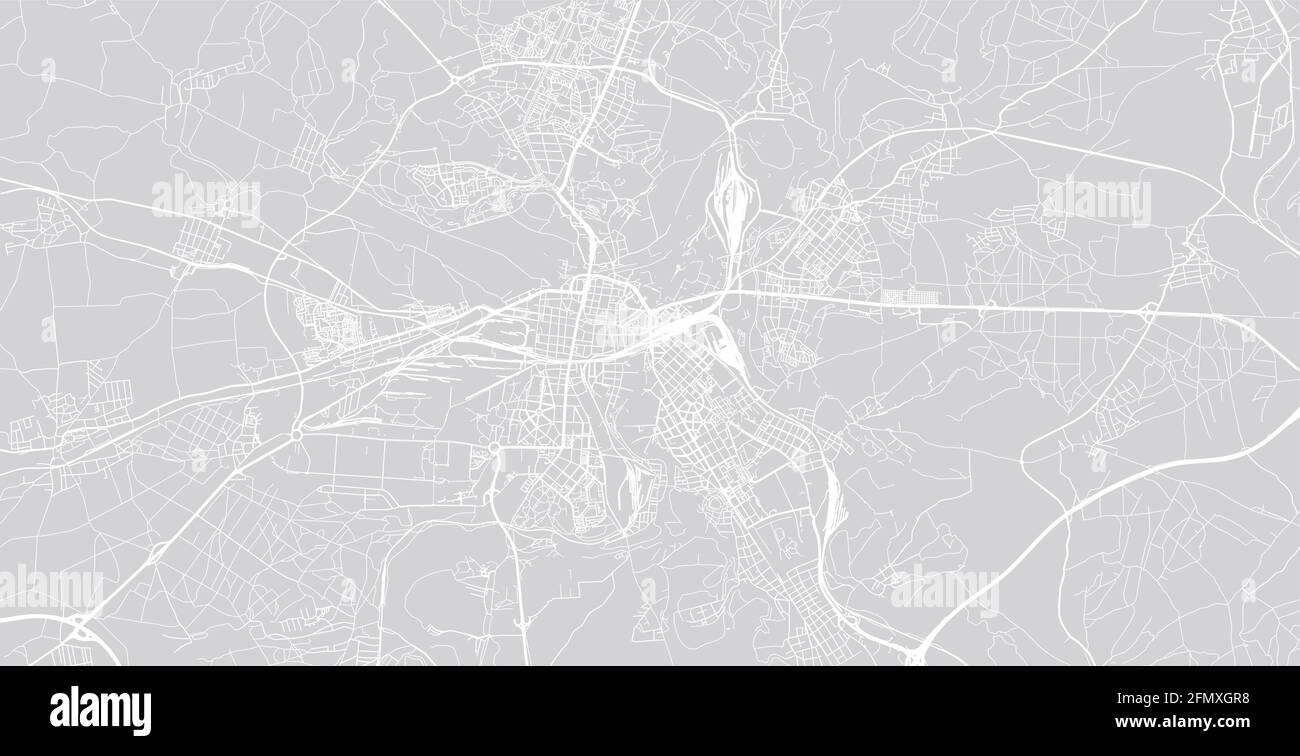 Urban vector city map of Pilsen, Czech Republic, Europe Stock Vector ...