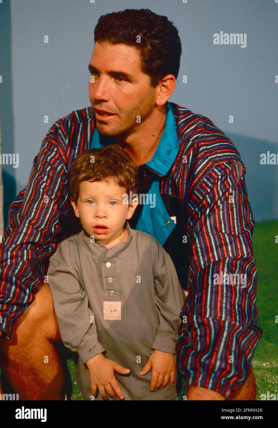 Ecuadorian tennis players Andres and Emilio Gomez, 1990s Stock Photo ...