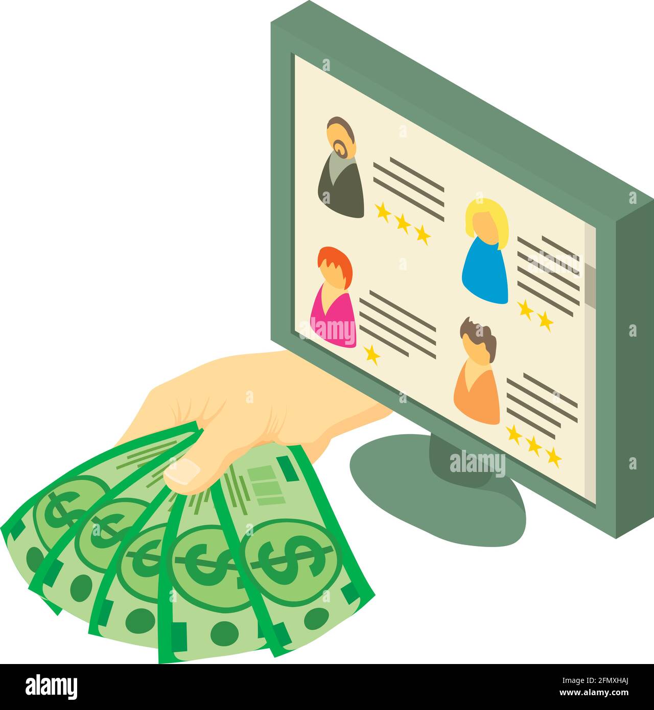 Remote job icon. Isometric illustration of remote job vector icon for ...