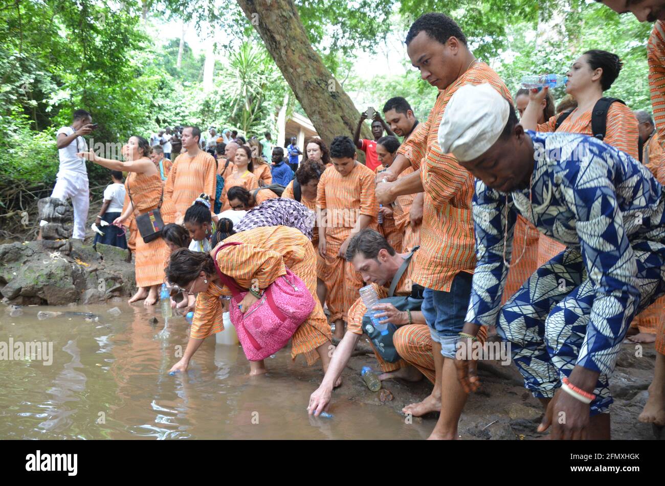 Osun Osogbo: A group of Osun worshippers from South America praying and ...