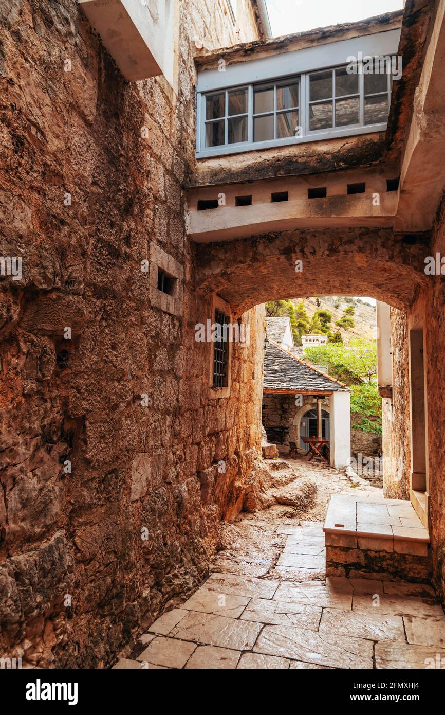 Pustinja Blaca hermitage, monastery on the Brac island, Croatia Stock ...