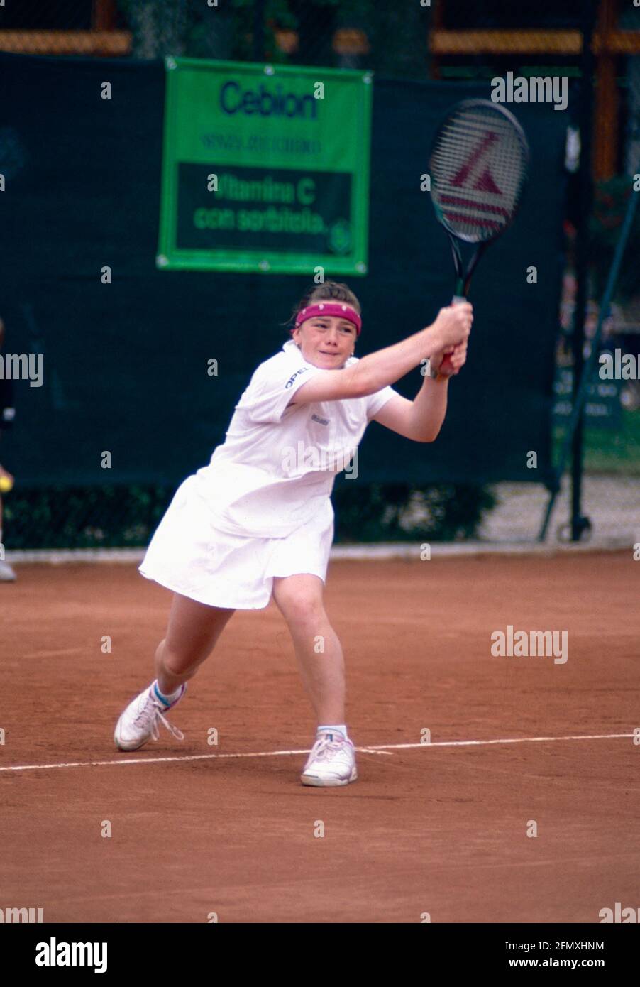 Belgian tennis player Nancy Feber, Bonfiglio, Milan 1992 Stock Photo ...