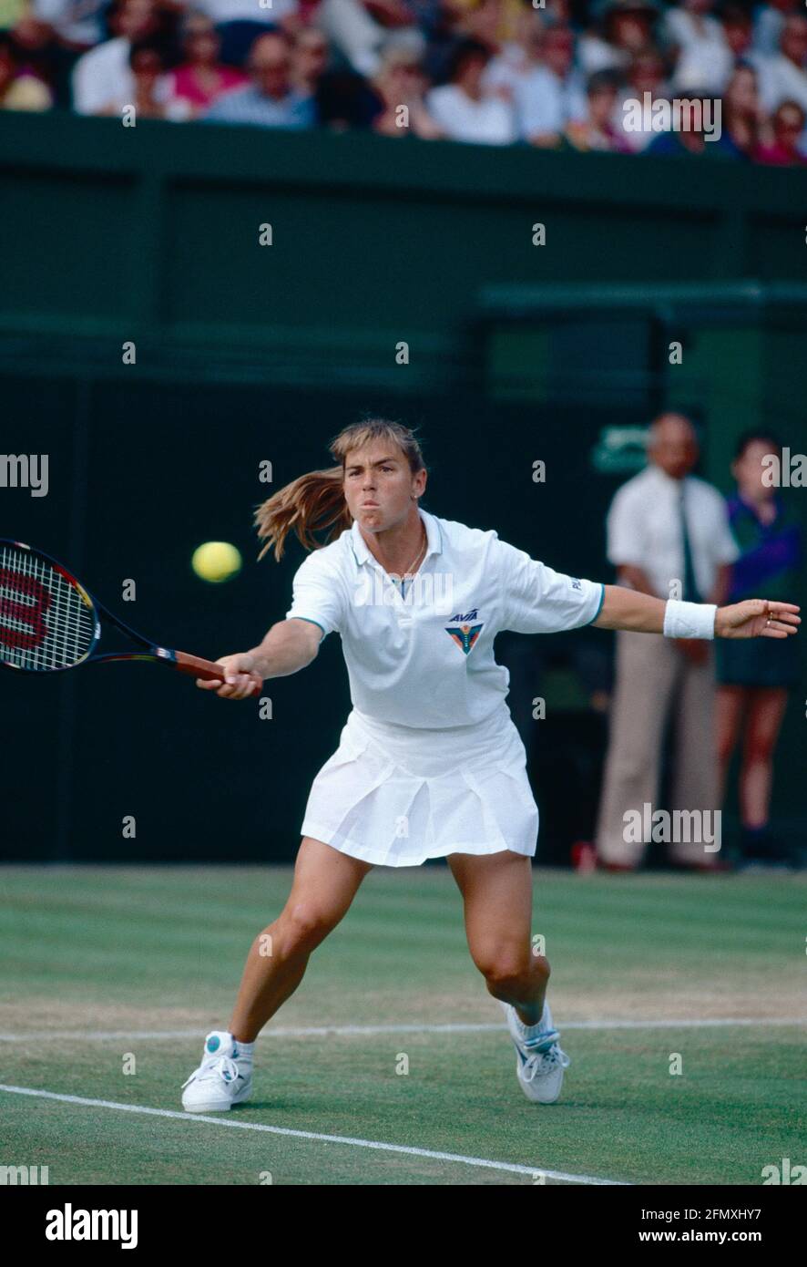 American tennis player Patty Fendick, Wimbledon, UK 1993 Stock Photo ...