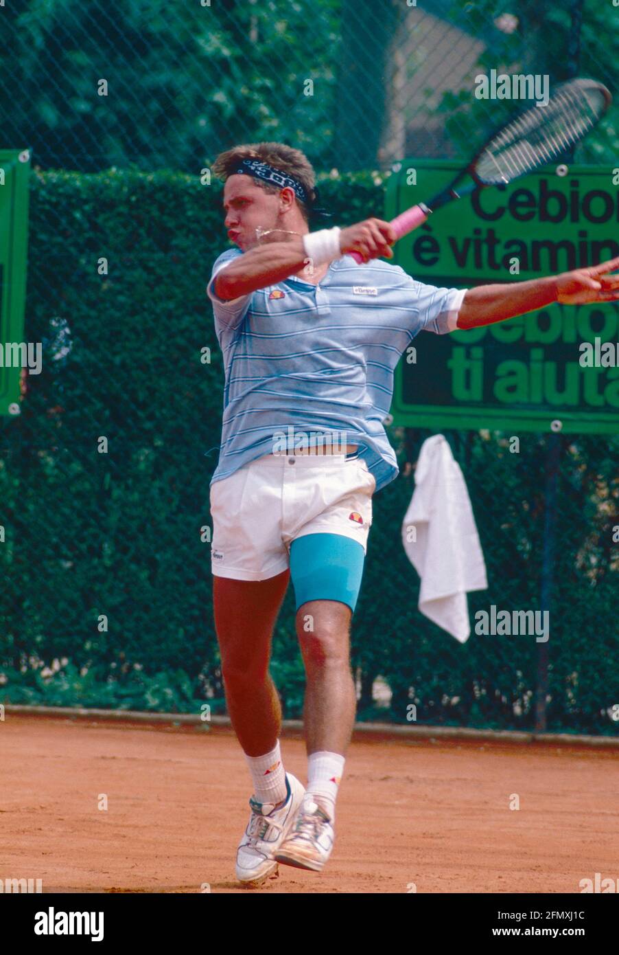 Mexican tennis player Oliver Fernandez, Bonfiglio, Milan 1990 Stock ...