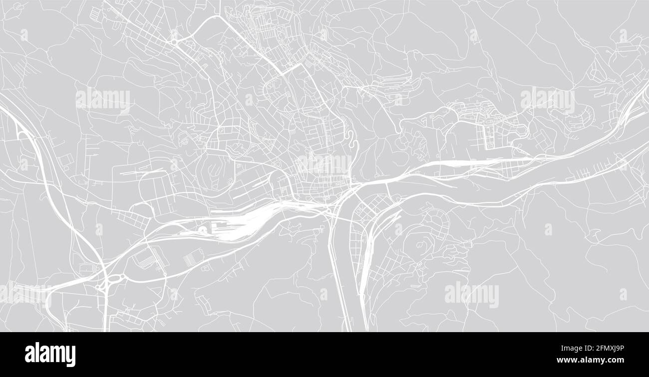 Urban vector city map of usti nad labem, Czech Republic, Europe Stock ...