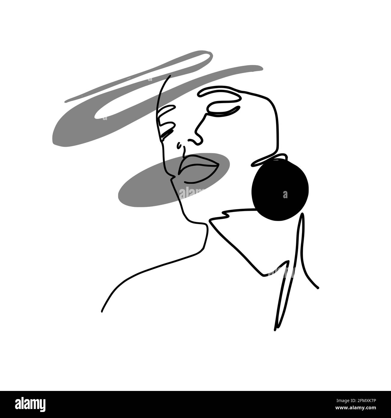 Lady Line Drawing High Resolution Stock Photography and Images - Alamy