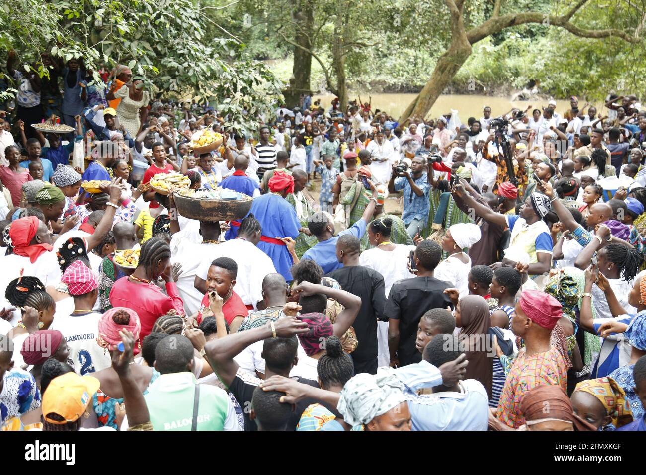Osun Osogbo: Worshippers taking sacrifice to the Osun Goddess during ...