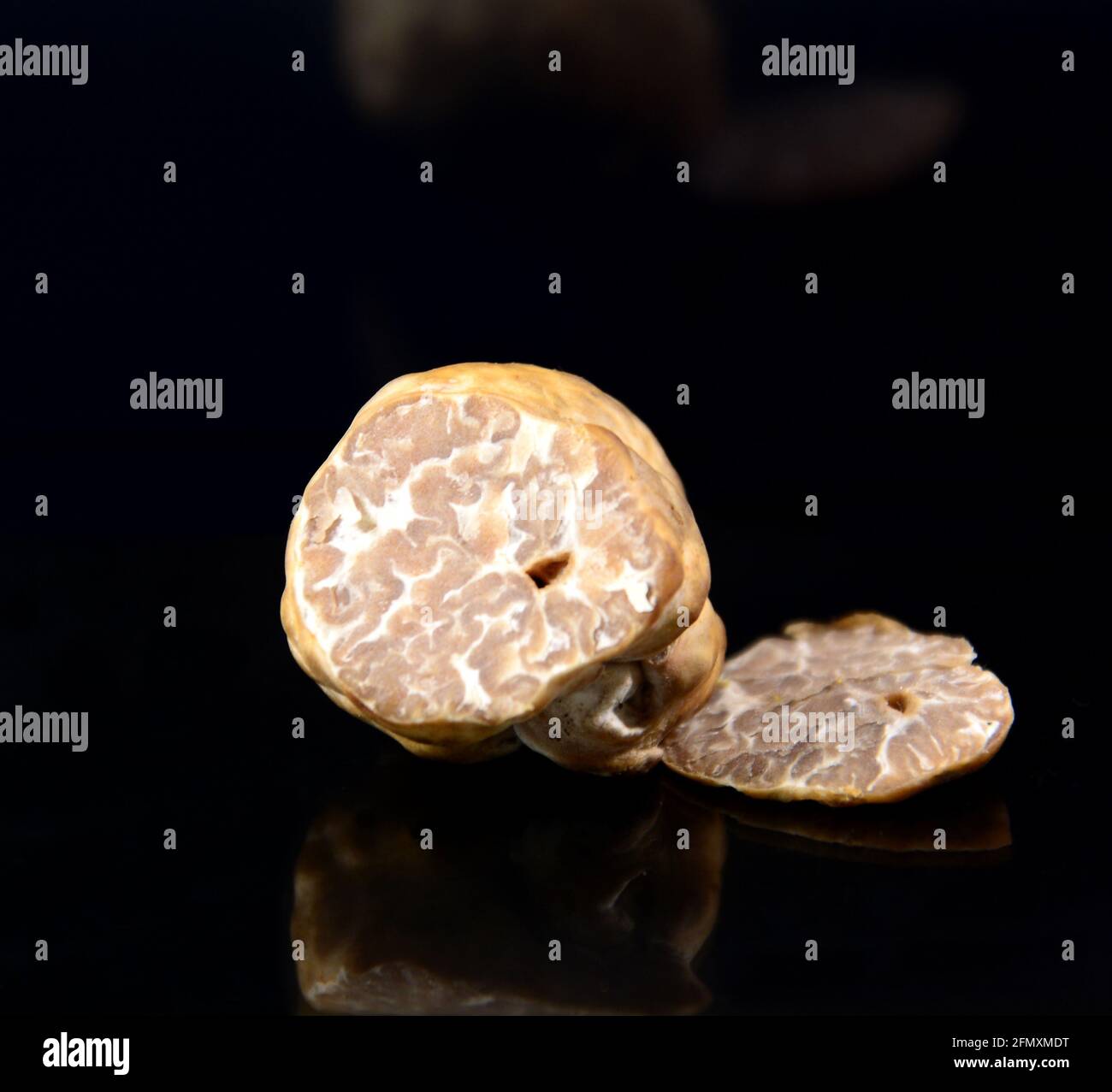 white truffle isolated on black / white background Stock Photo - Alamy