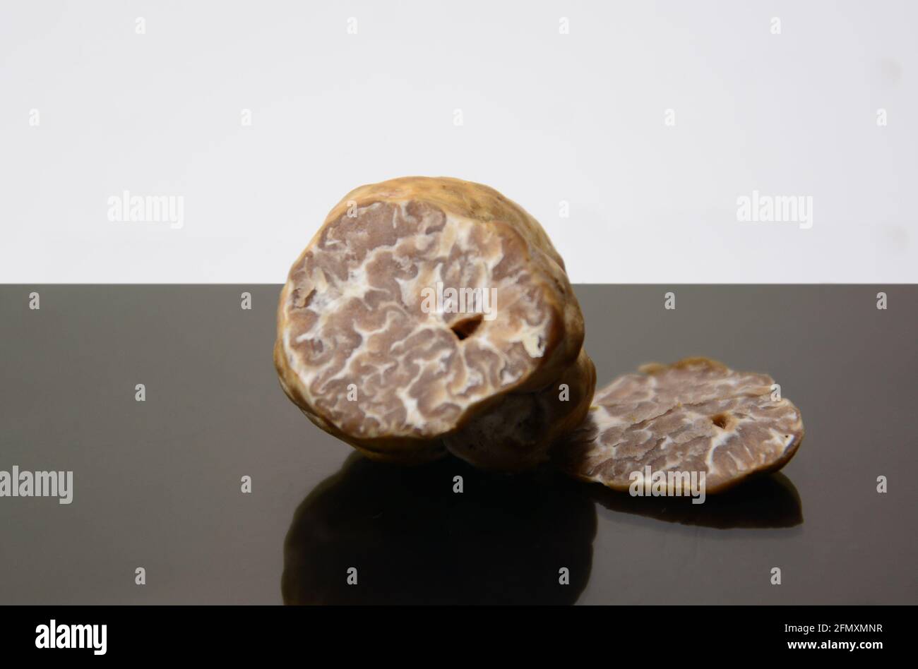 white truffle isolated on black / white background Stock Photo - Alamy