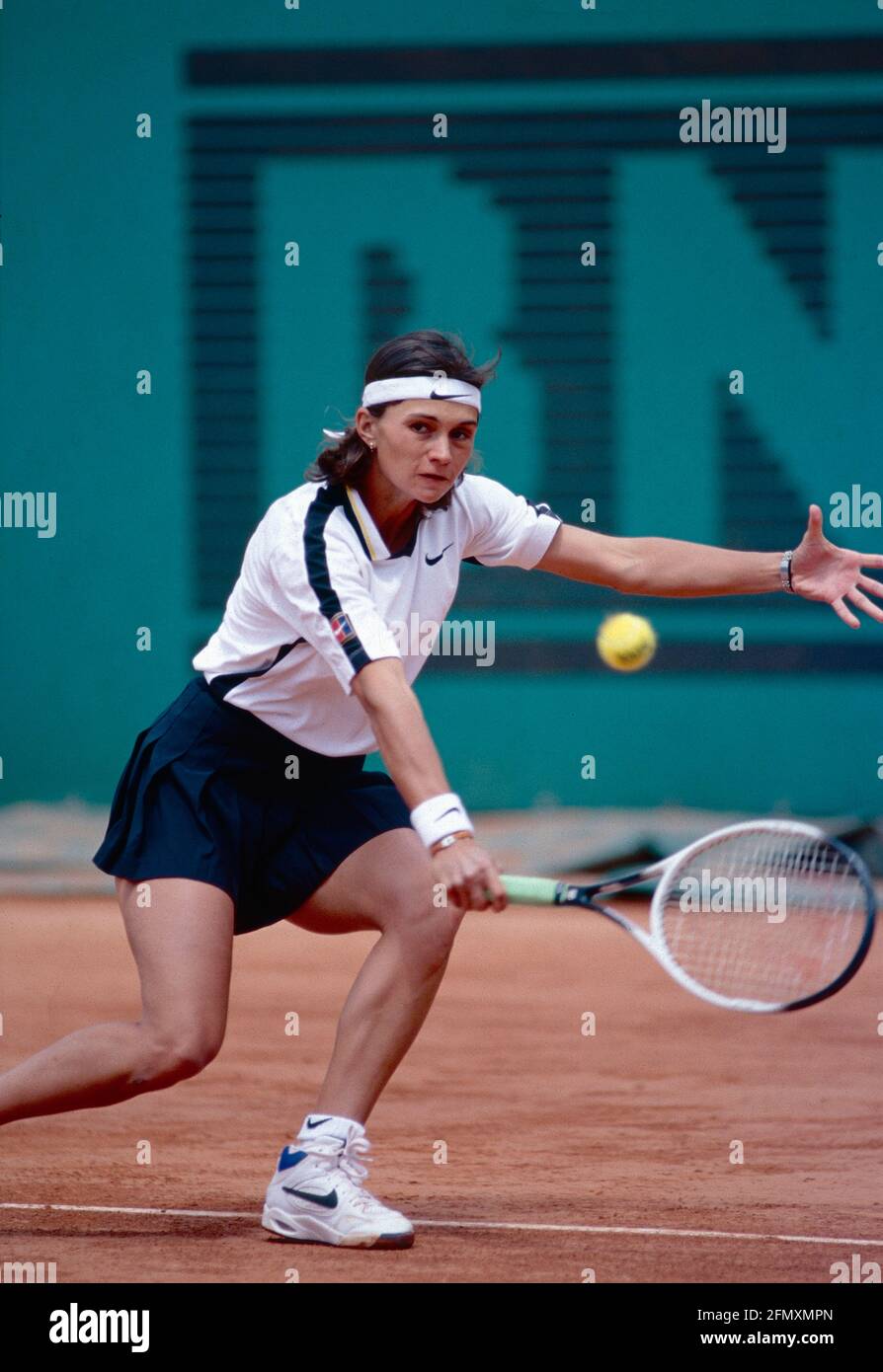 Romanian tennis player Ruxandra Dragomir, Roland Garros, France 1997 ...