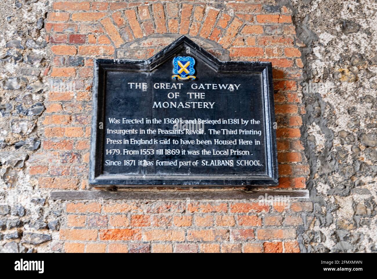 Abbey gateway of the monastery sign hi-res stock photography and images ...