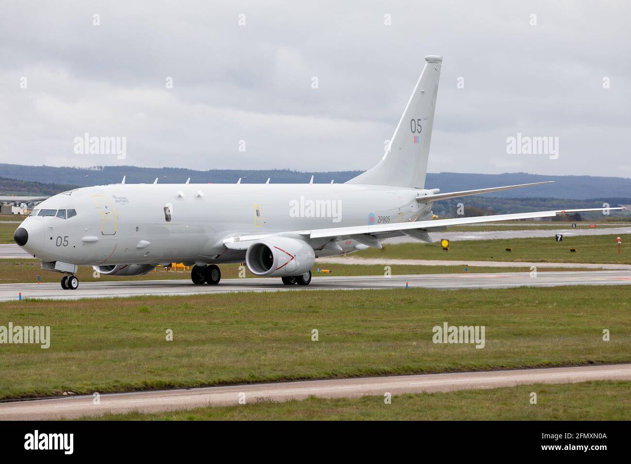 RAF LOSSIEMOUTH, SCOTLAND, MAY 11TH 2021: A Royal Air Force Boeing P-8 ...
