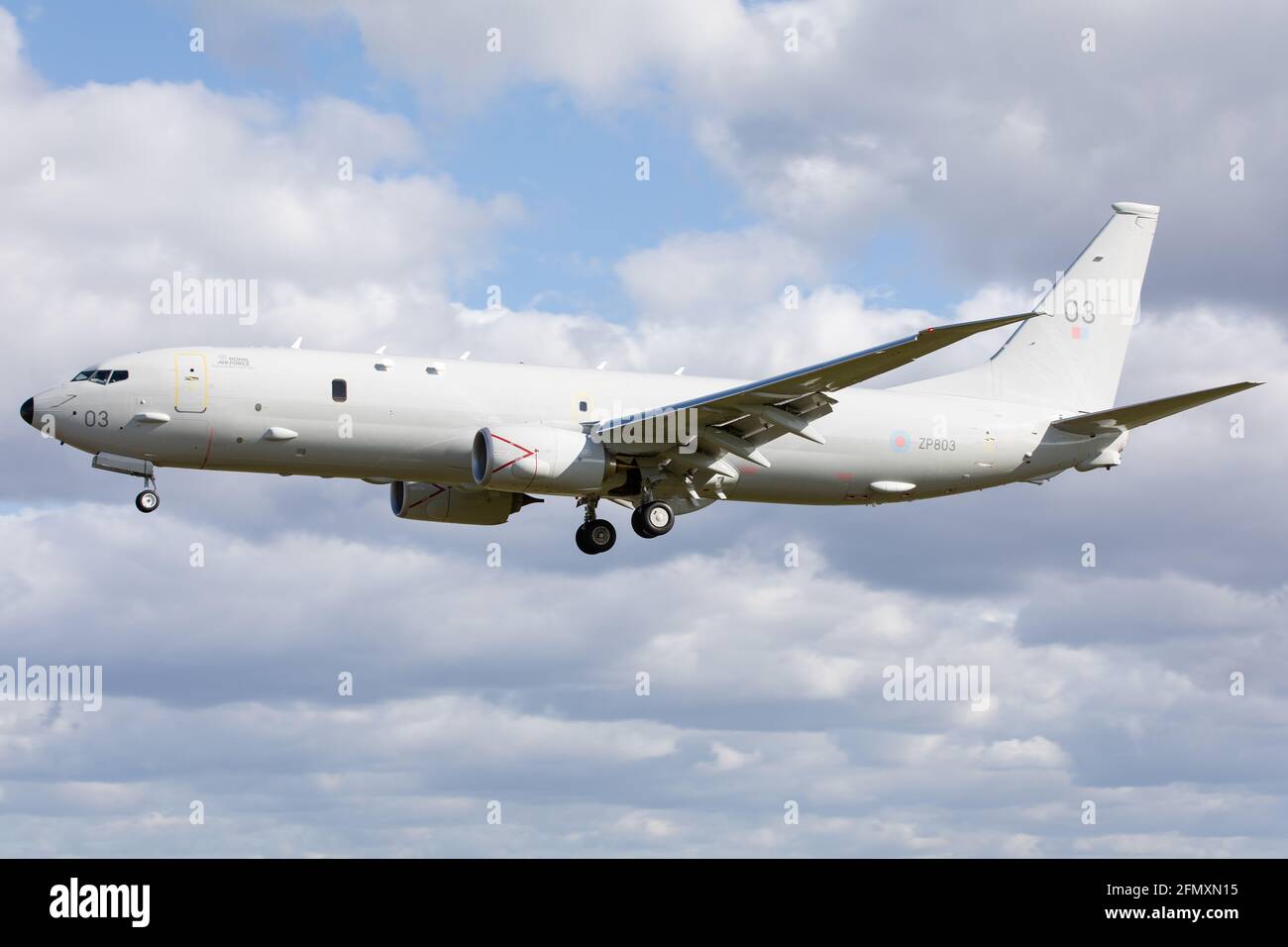 RAF LOSSIEMOUTH, SCOTLAND, MAY 11TH 2021: A Royal Air Force Boeing P-8 ...