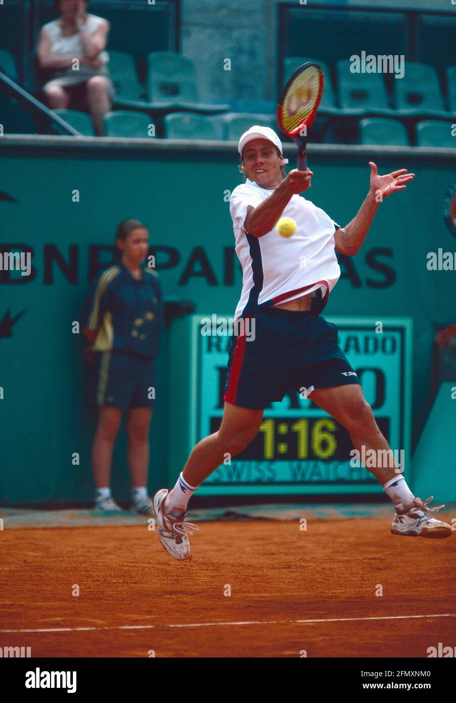 Argentinian tennis player Gaston Gaudio, Roland Garros, France 2004 ...
