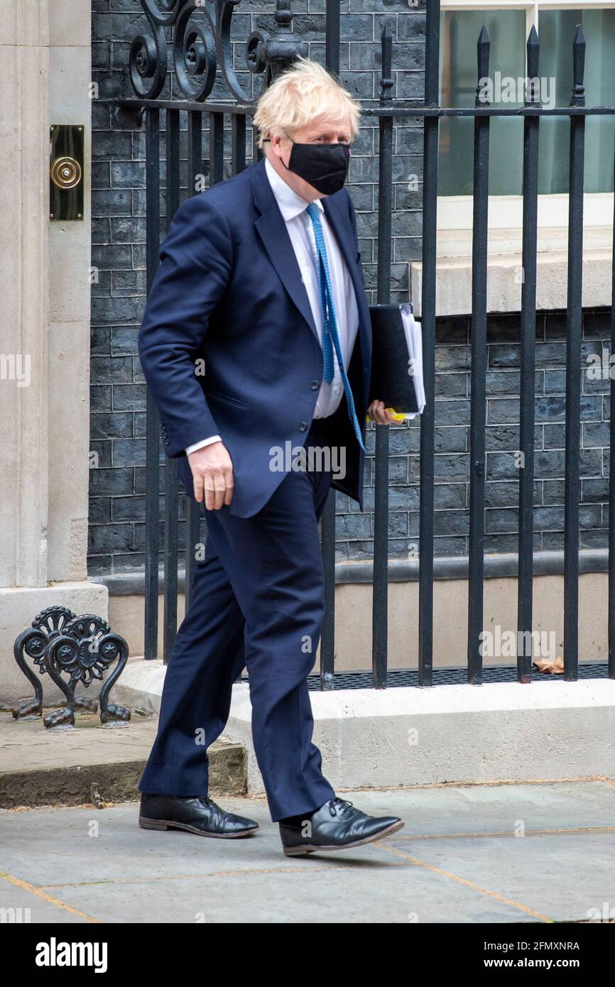 British Prime Minister, Boris Johnson leaves 10 Downing Street for his ...