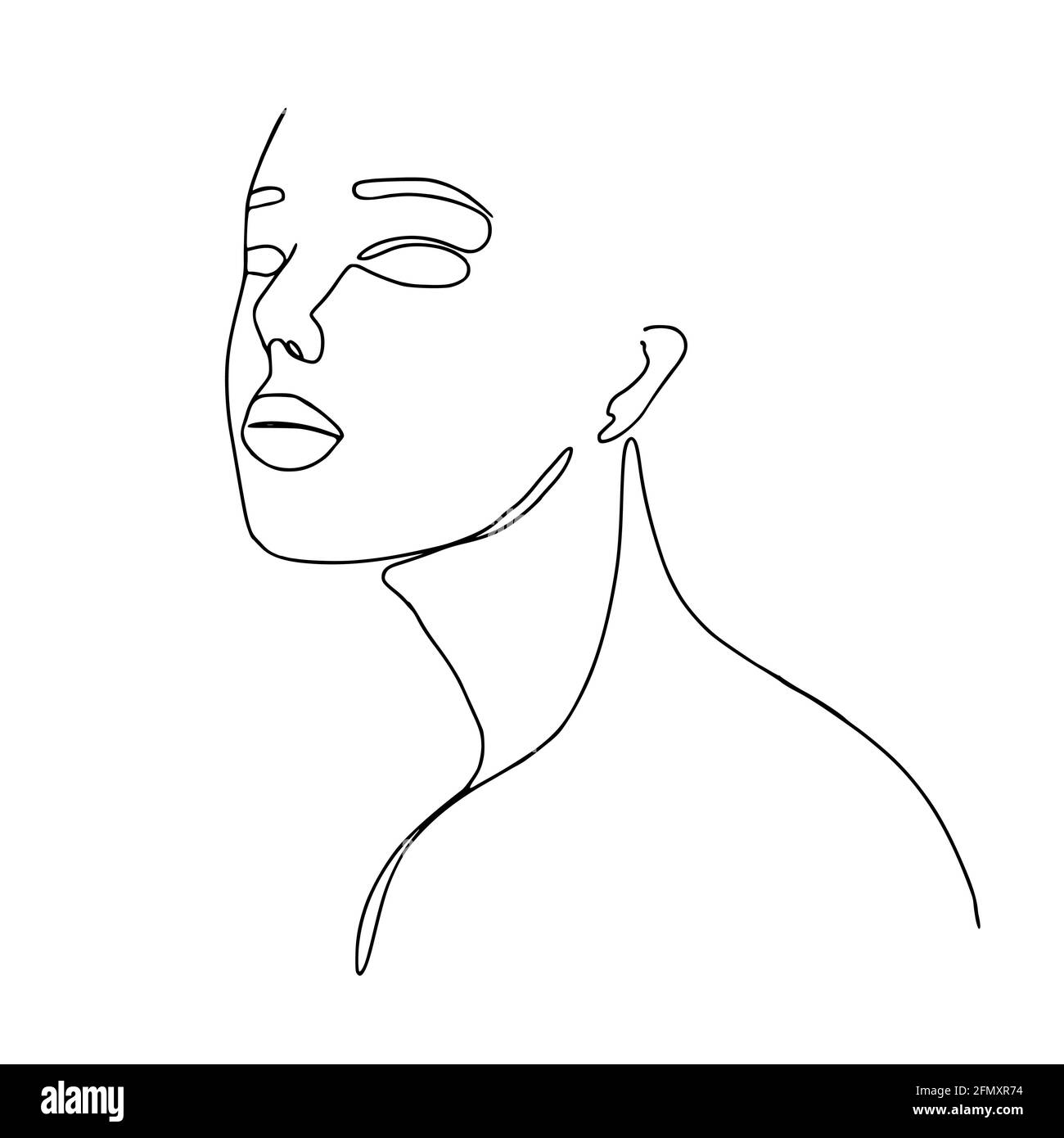 Abstract Continuous Line Drawing A Girl With Geometric And Organic Shapes Stock Vector Image abstract-continuous-line-drawing-a-girl-with-geometric-and-organic-shapes-stock-vector-image