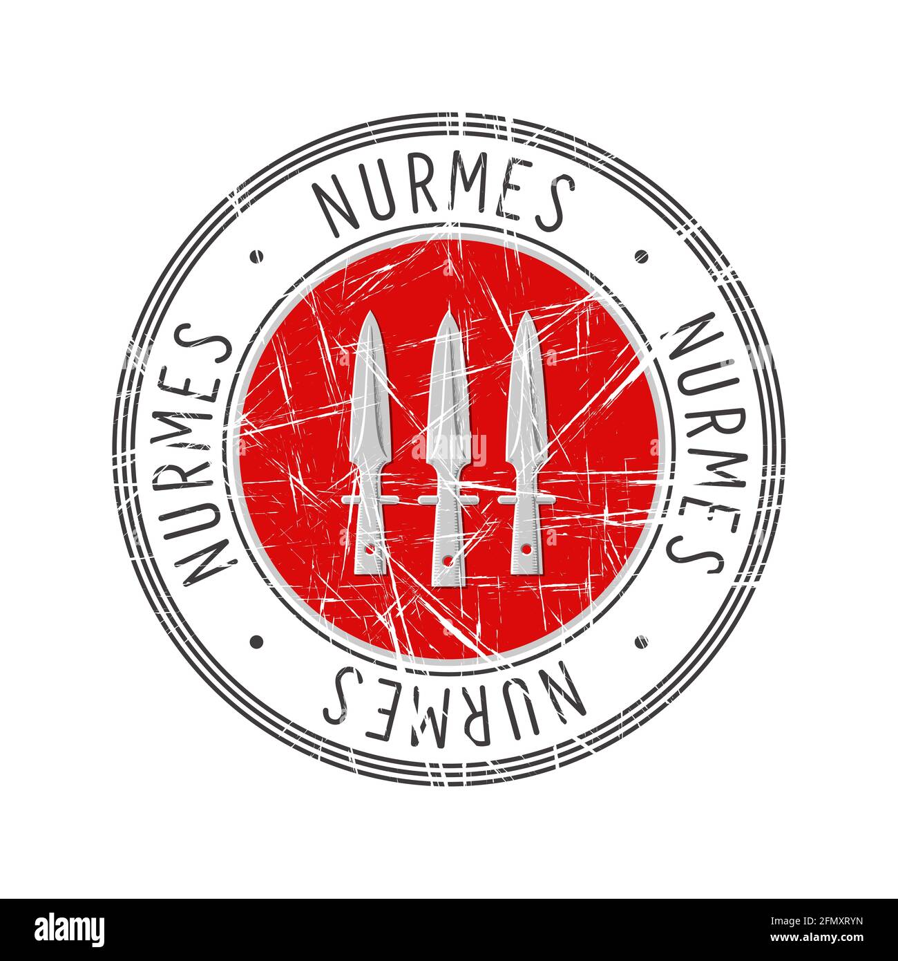 Nurmes city, Finland. Grunge postal rubber stamp over white background ...