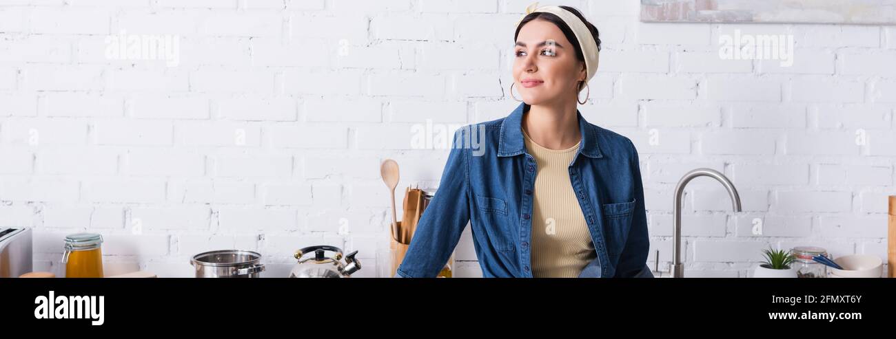 Housewife in denim shirt hi-res stock photography and images - Alamy