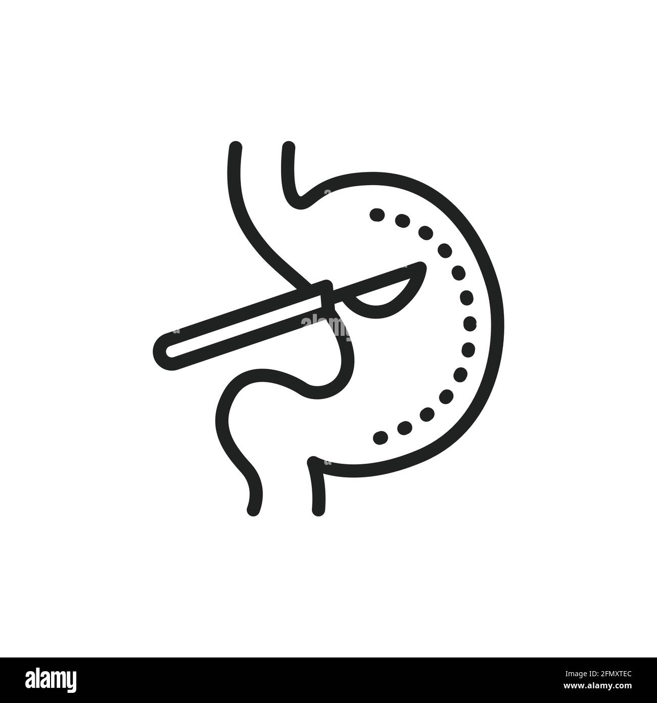 Stomach surgery line icon. Isolated vector element Stock Vector Image ...