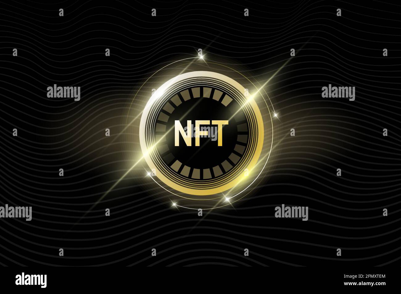 Nft digital art banner Stock Vector Images - Alamy
