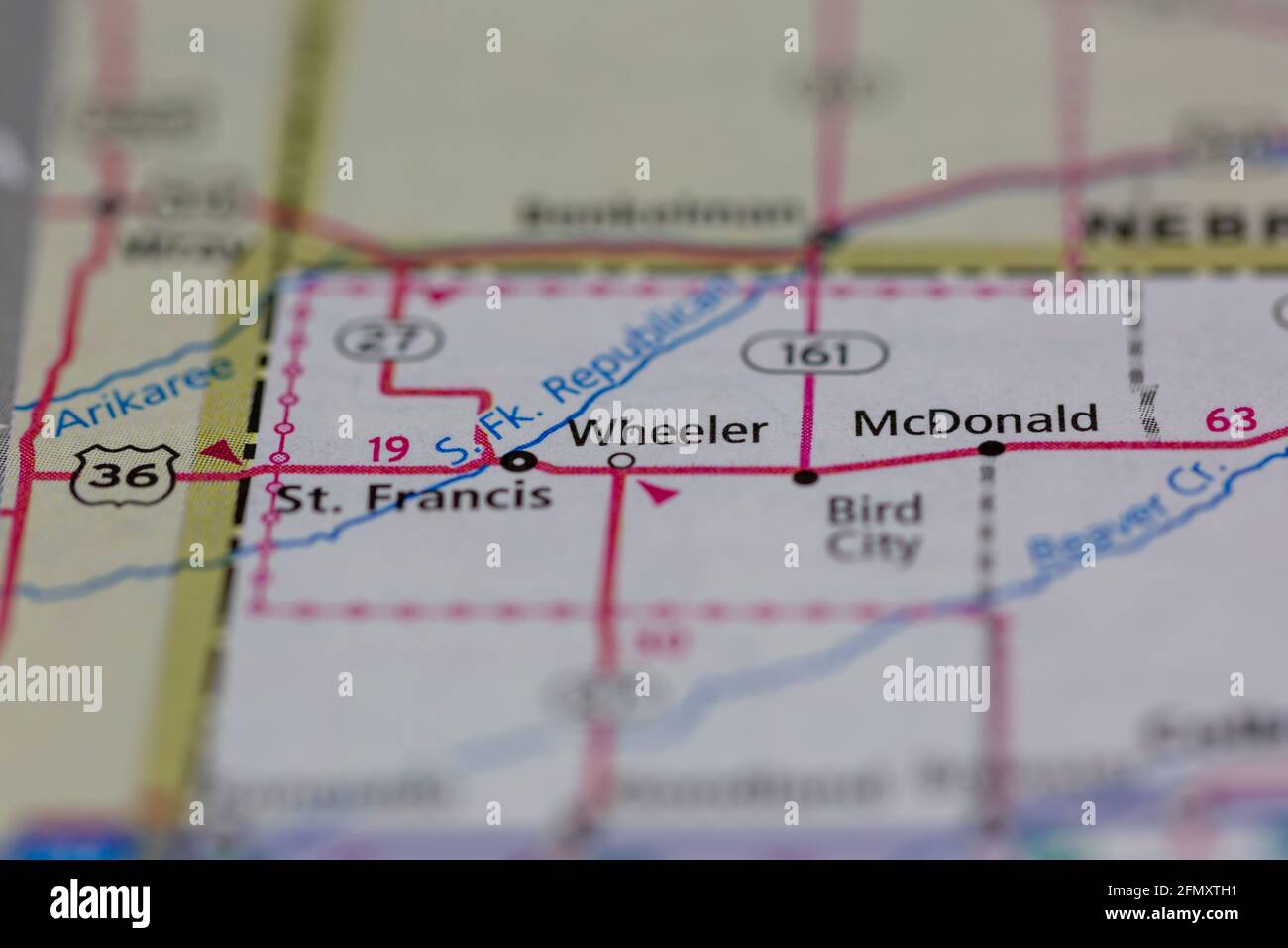 Map of wheeler kansas hi-res stock photography and images - Alamy