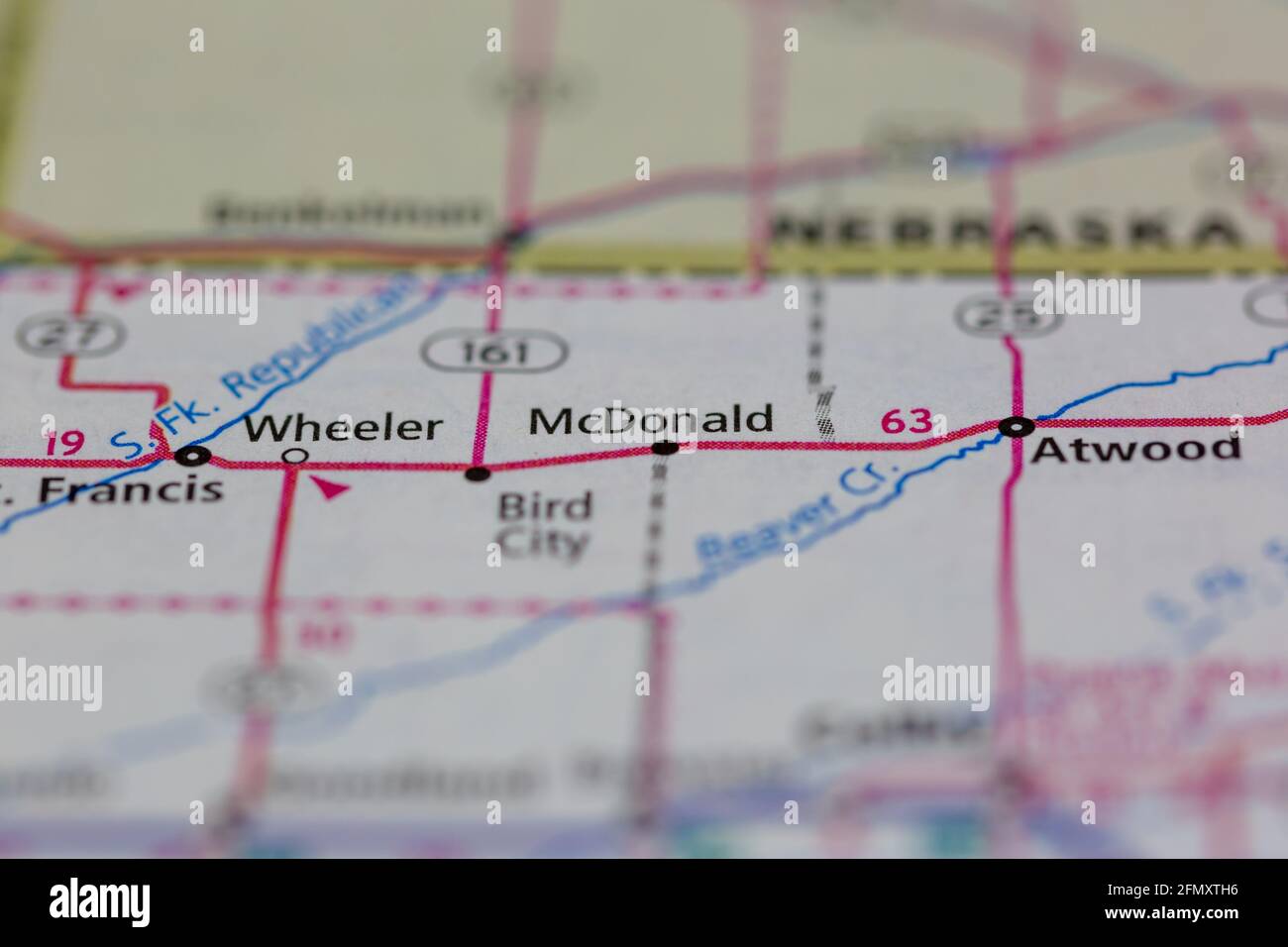 Mcdonald on a map hi-res stock photography and images - Alamy