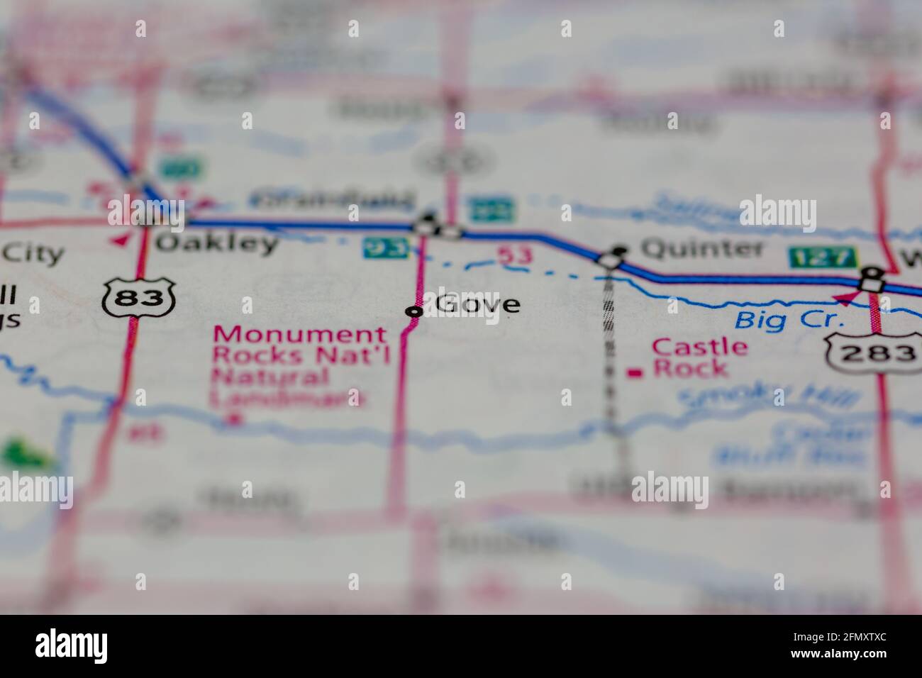 Map of gove kansas hi-res stock photography and images - Alamy