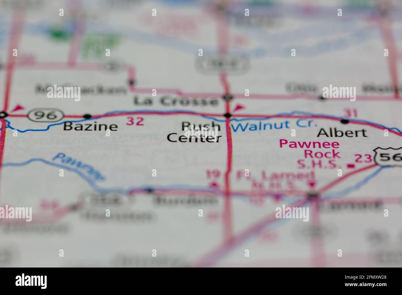Rush center map hi-res stock photography and images - Alamy