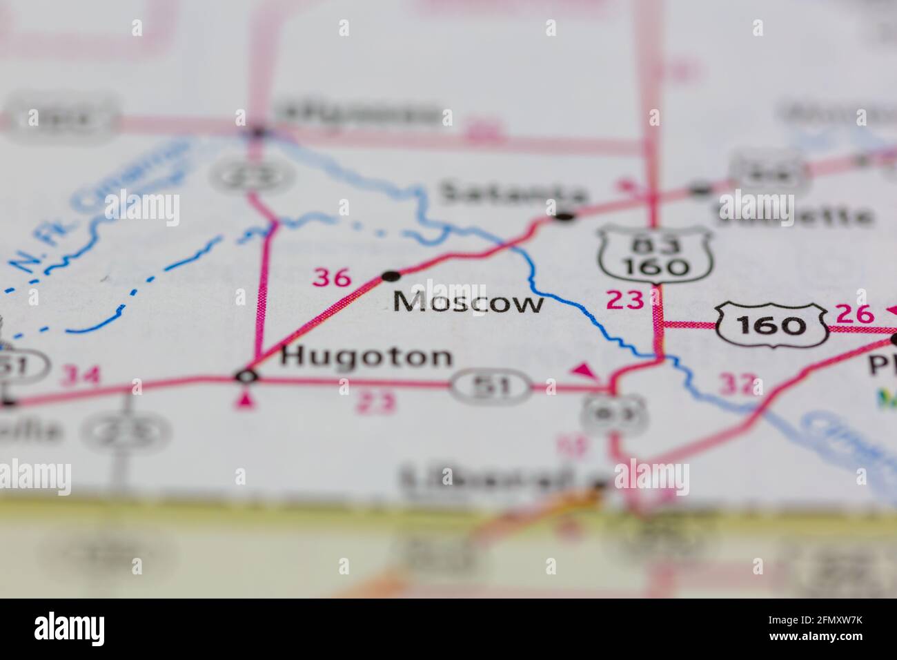 Map of moscow kansas hi-res stock photography and images - Alamy