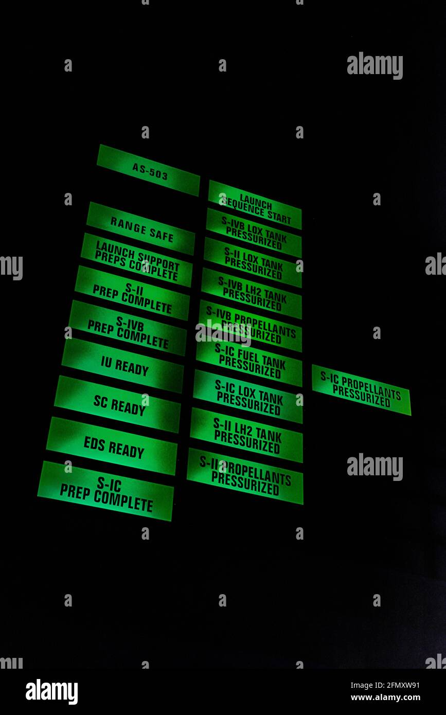 Apollo-era firing room in the Apollo/Saturn V Center, Kennedy Space ...