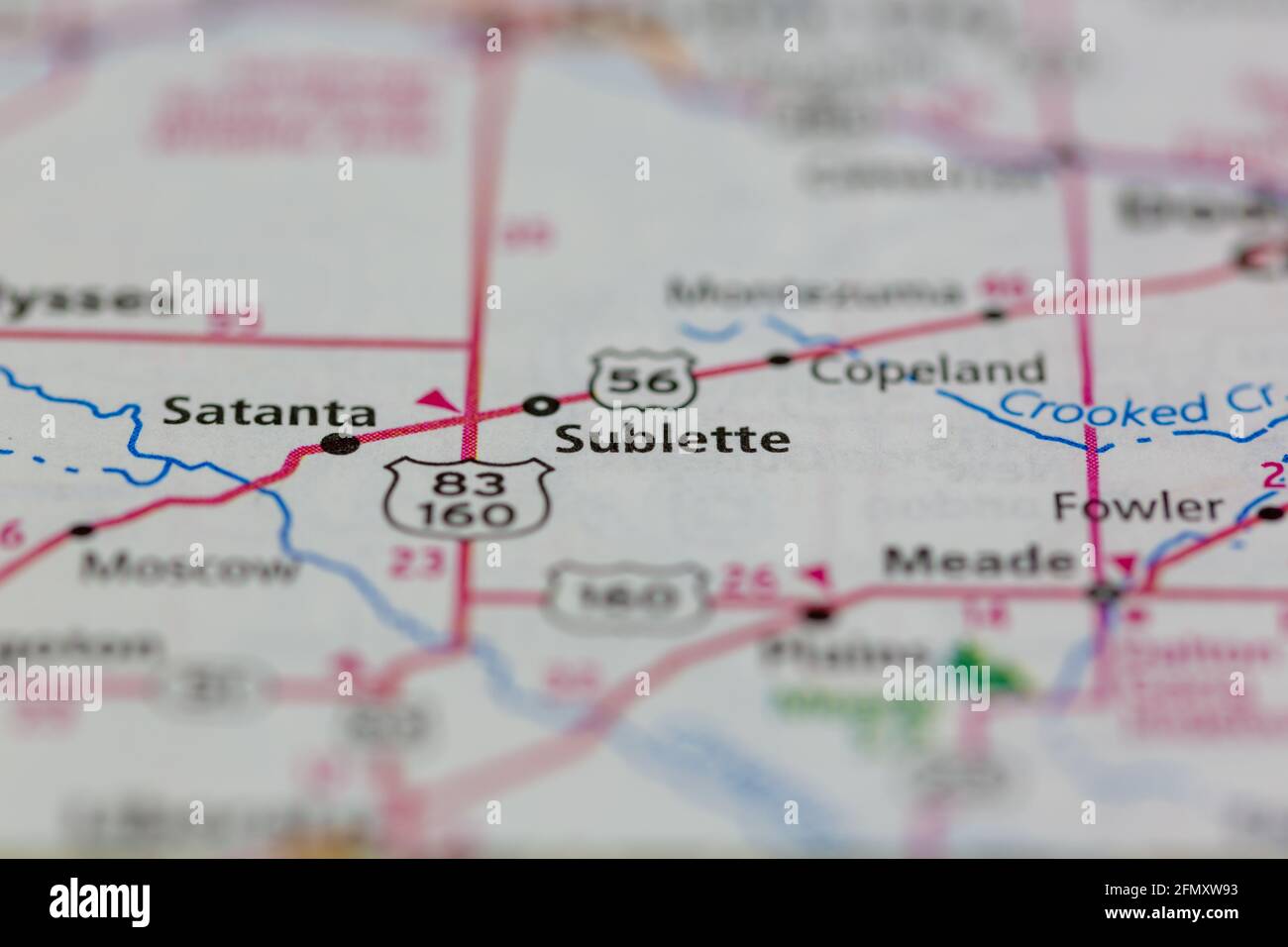 Map of sublette hi-res stock photography and images - Alamy