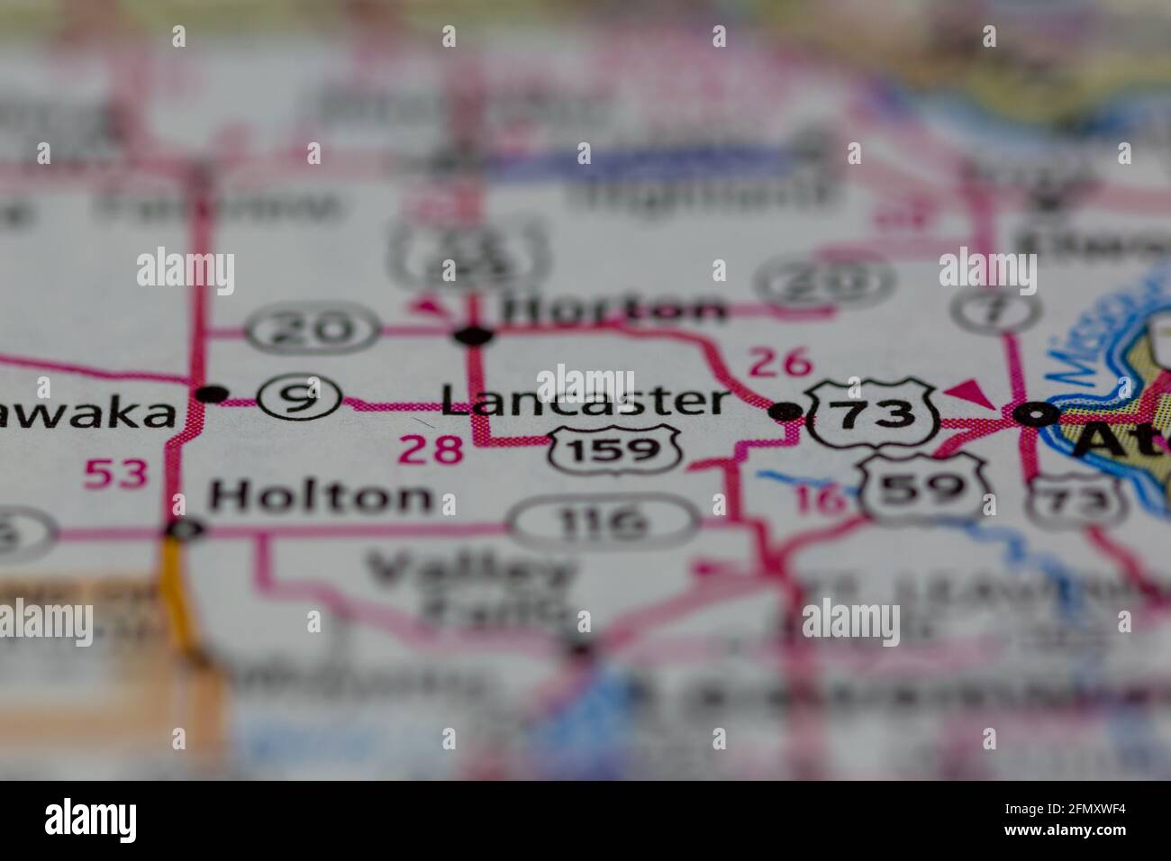 Lancaster kansas on a map hi-res stock photography and images - Alamy