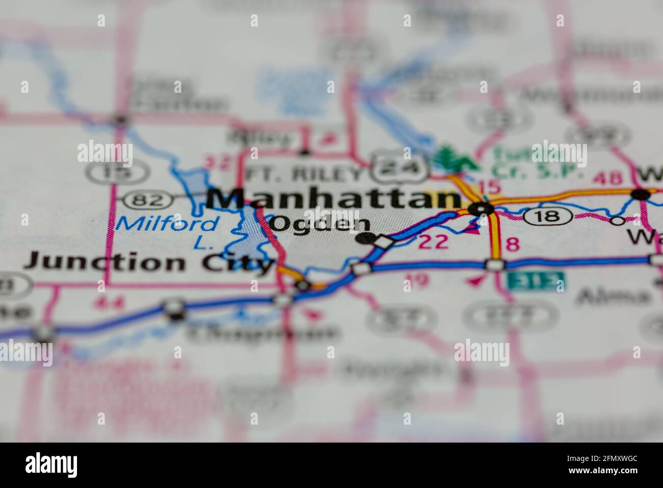 Ogden kansas map hi-res stock photography and images - Alamy