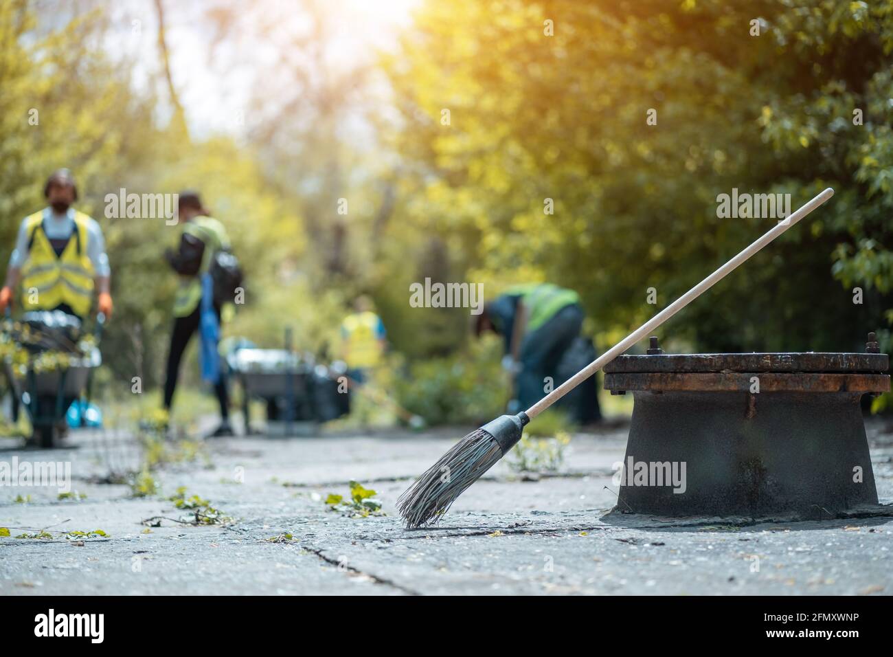 Manual street cleaning hi-res stock photography and images - Alamy