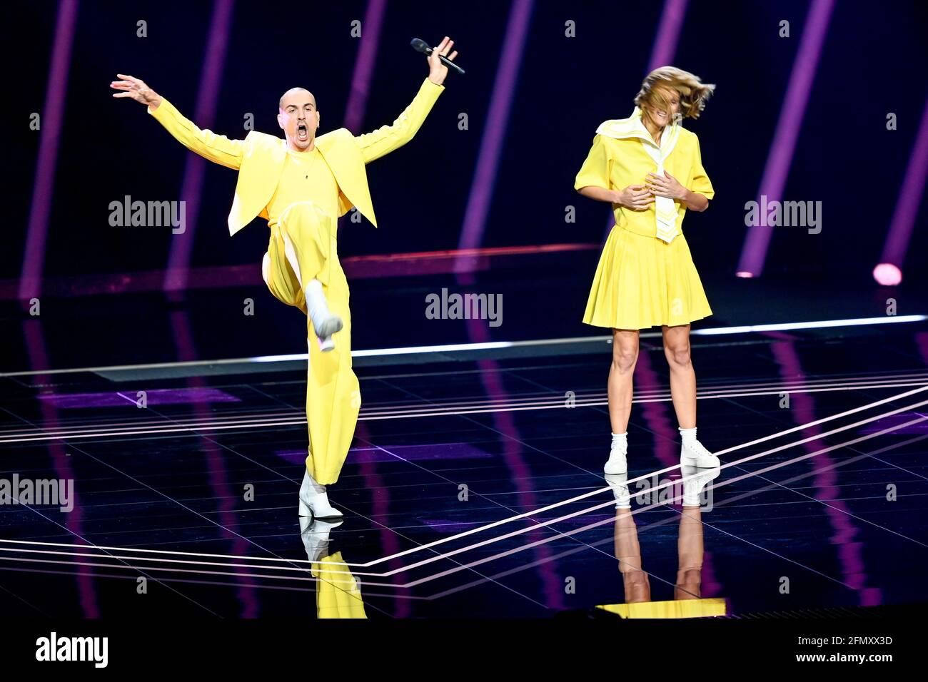 The Roop (Lithuania) during rehearsals at the Eurovision Song Contest ...