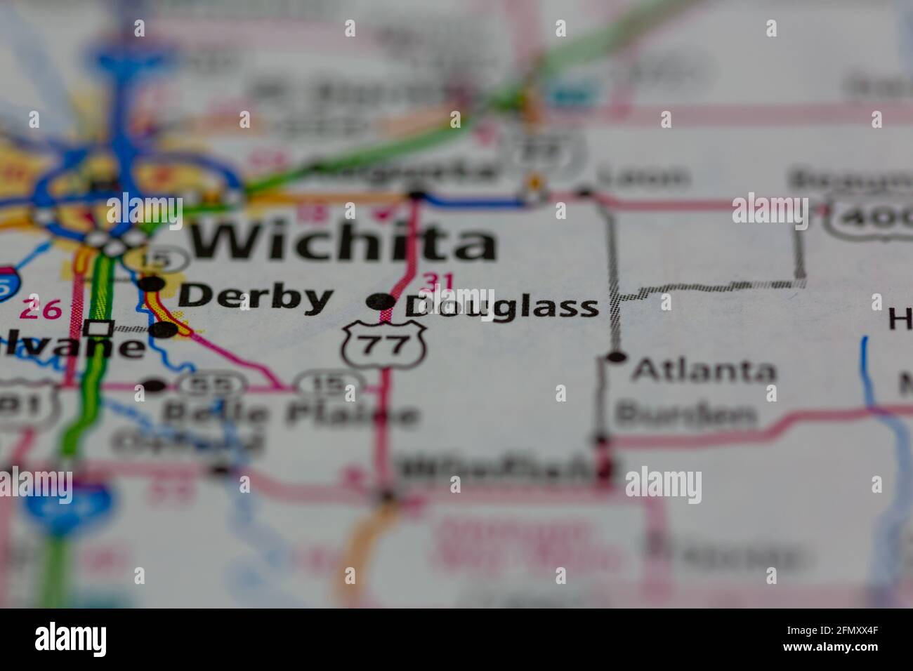 Douglass kansas map hi-res stock photography and images - Alamy