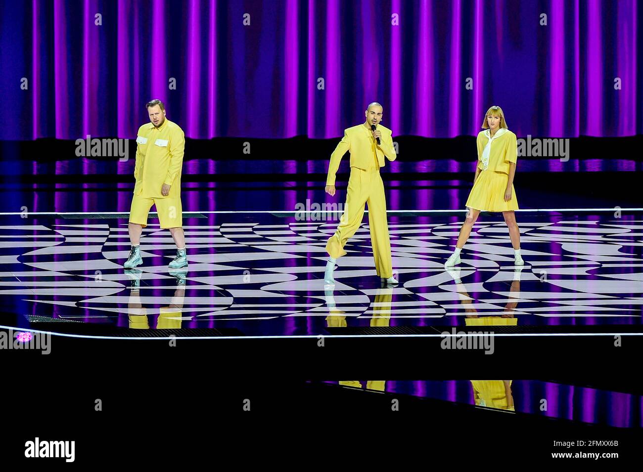 The Roop (Lithuania) during rehearsals at the Eurovision Song Contest ...