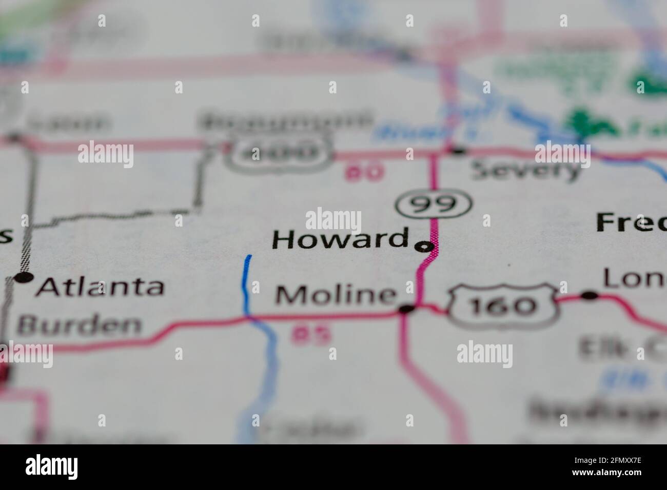 Map of howard kansas hi-res stock photography and images - Alamy